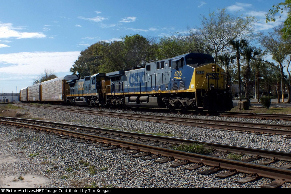 CSX Q214 Empty Auto Racks. Thanks for the help identifying this one.
